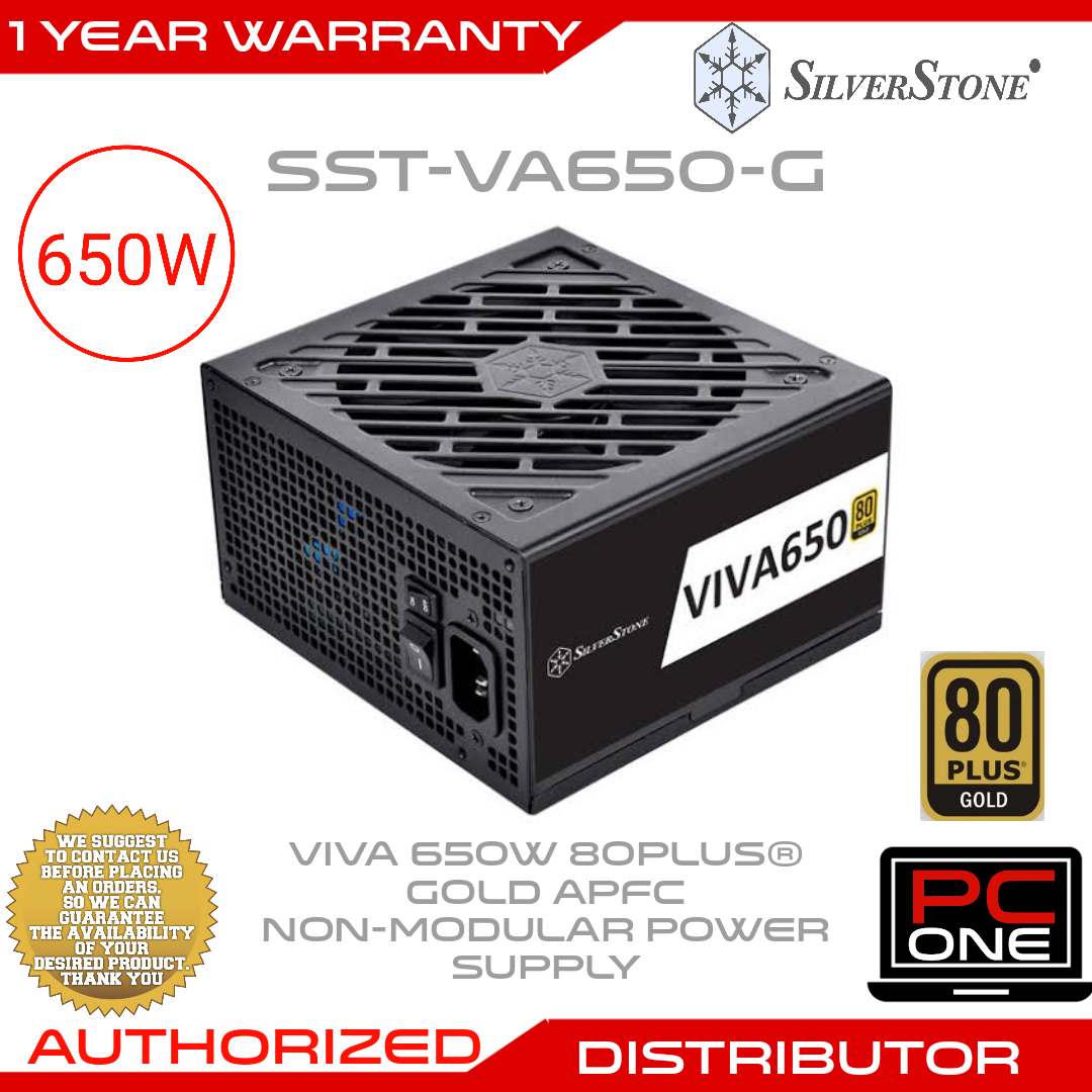 SilverStone SST-VA650-G VIVA 650W 80PLUS® GOLD APFC Non-Modular Power ...