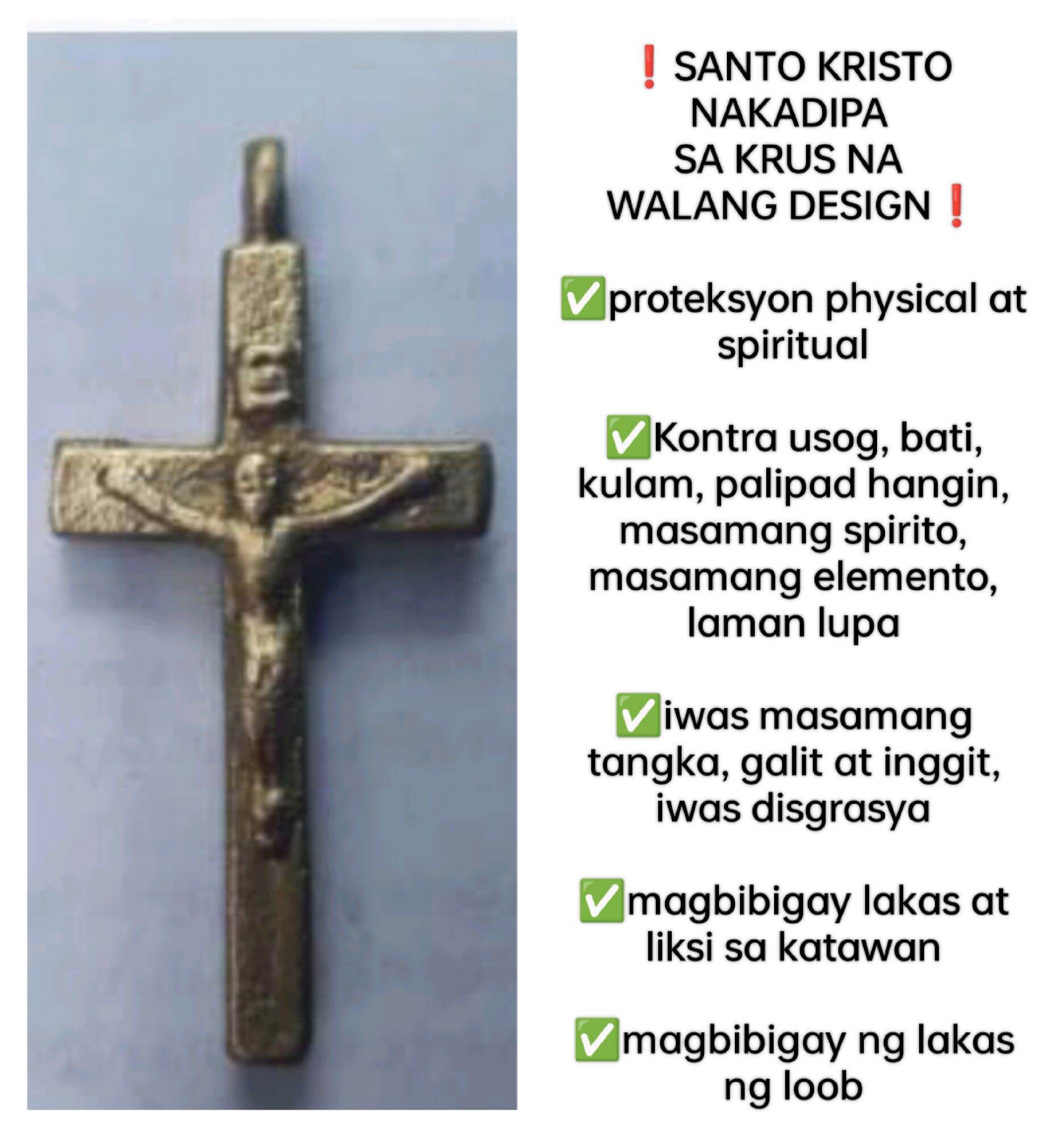 Sto.Kristo nakadipa sa krus na pantay o walang design | Lazada PH