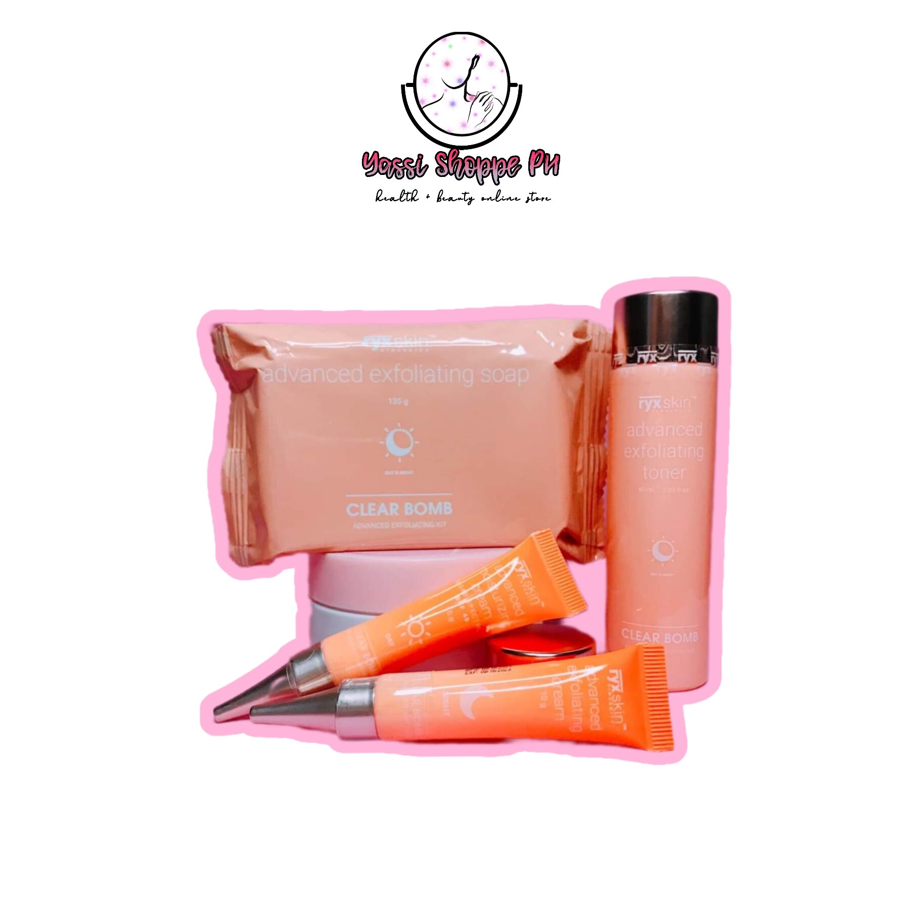 RYX Skincerity Clear Bomb Advance Exfoliating Set Old and New Packaging ...