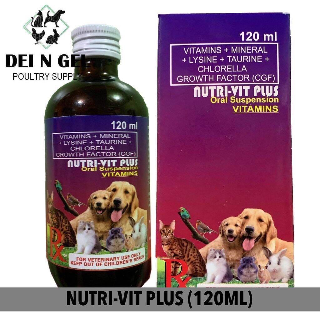 NUTRIVET NUTRIVIT MULTIVITAMINS FOR ANIMALS - w/ CGF & free Syringe 3ml ...