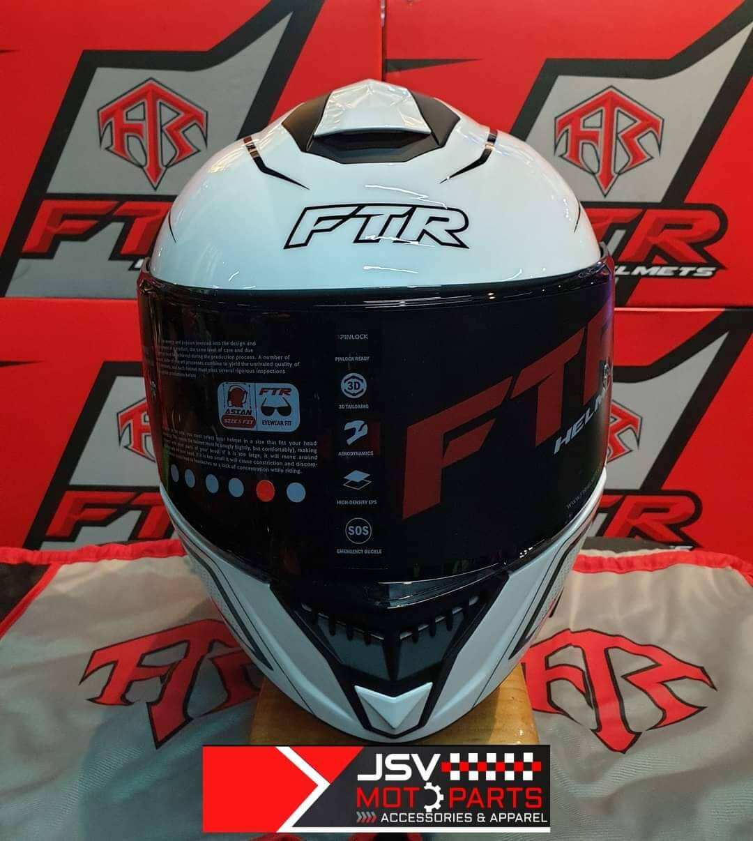 FTR-RICON WHITE PEARL GLOSSY(M,L,XL)w/ free clear lens | Lazada PH