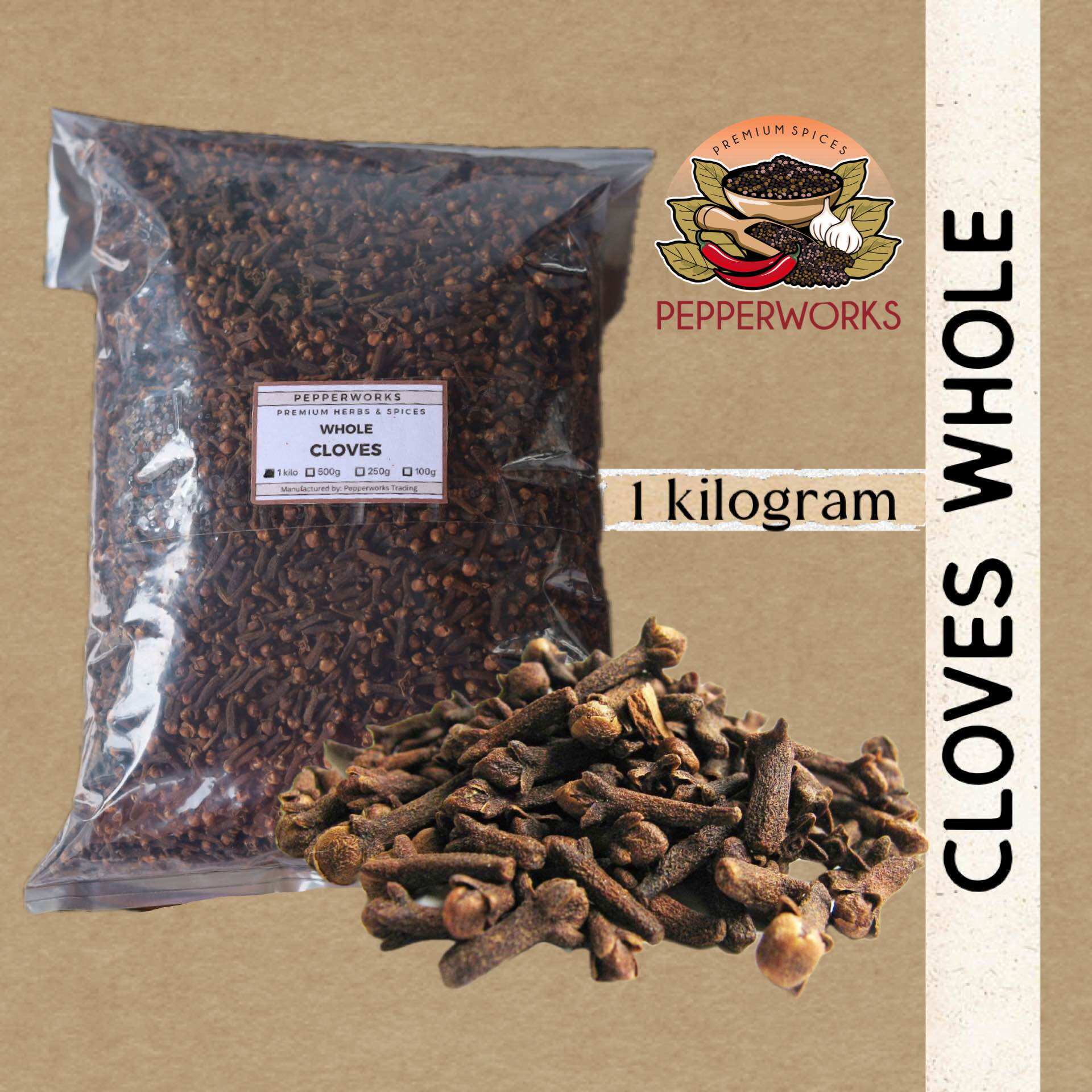 Pepperworks Indian Whole Cloves / Clavo de comer 1KG | 500g | 250g ...
