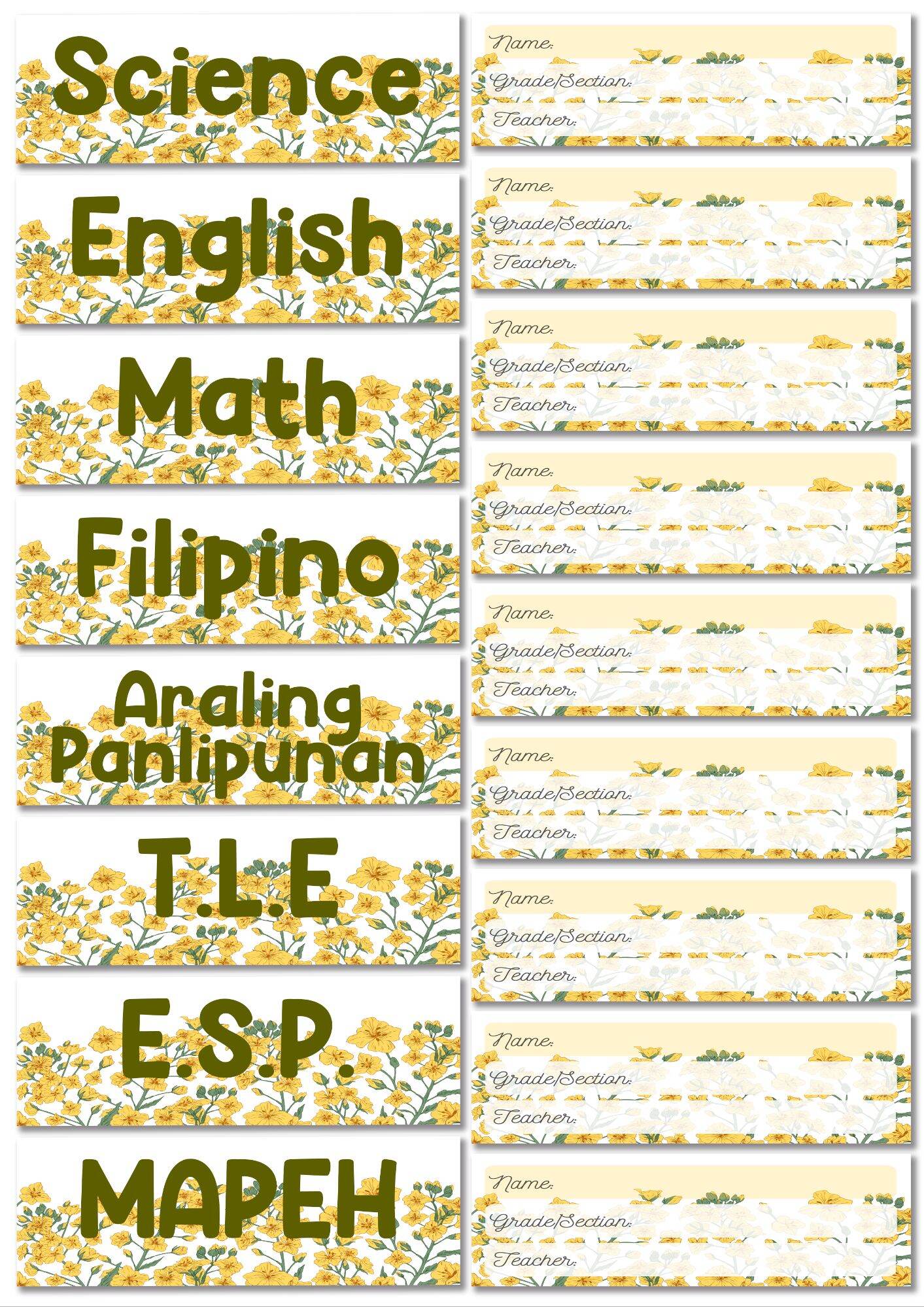 subject sticker label | Lazada PH