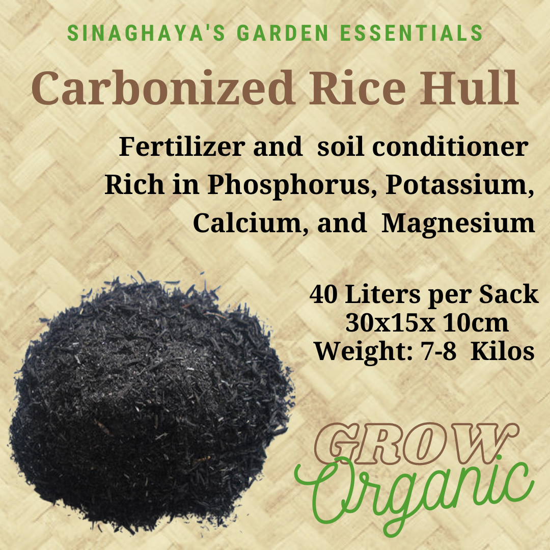 Carbonized Rice Hull 48 Liters Per Sack | CRH | Sunog na Ipa ng Palay ...