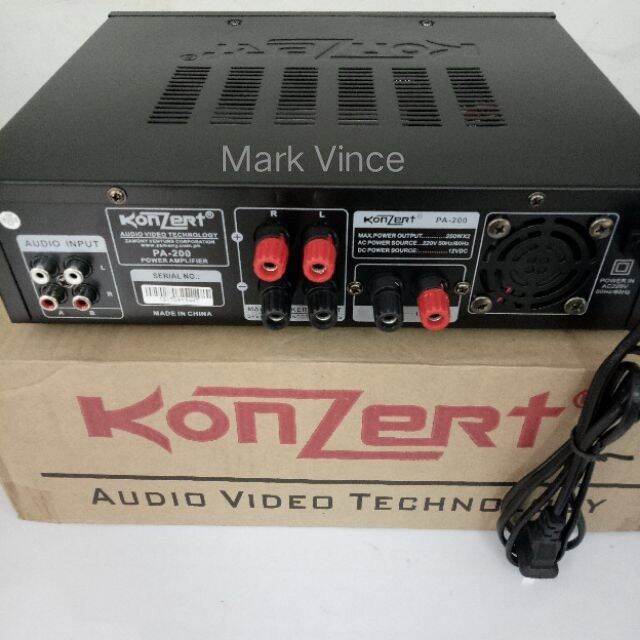 Konzert PA-200+ PA Amplifier ( 250 watts x 2 ) | Lazada PH