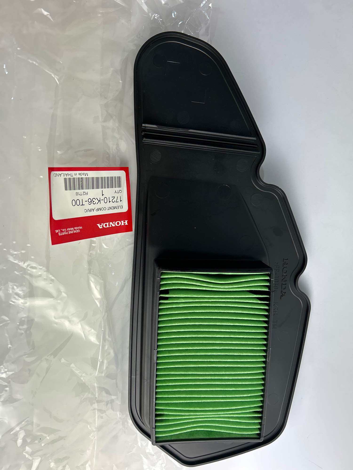 HONDA CLICK 125/CLICK 150 AIR FILTER ORIGINAL HONDA 17210-K36-T00 ...