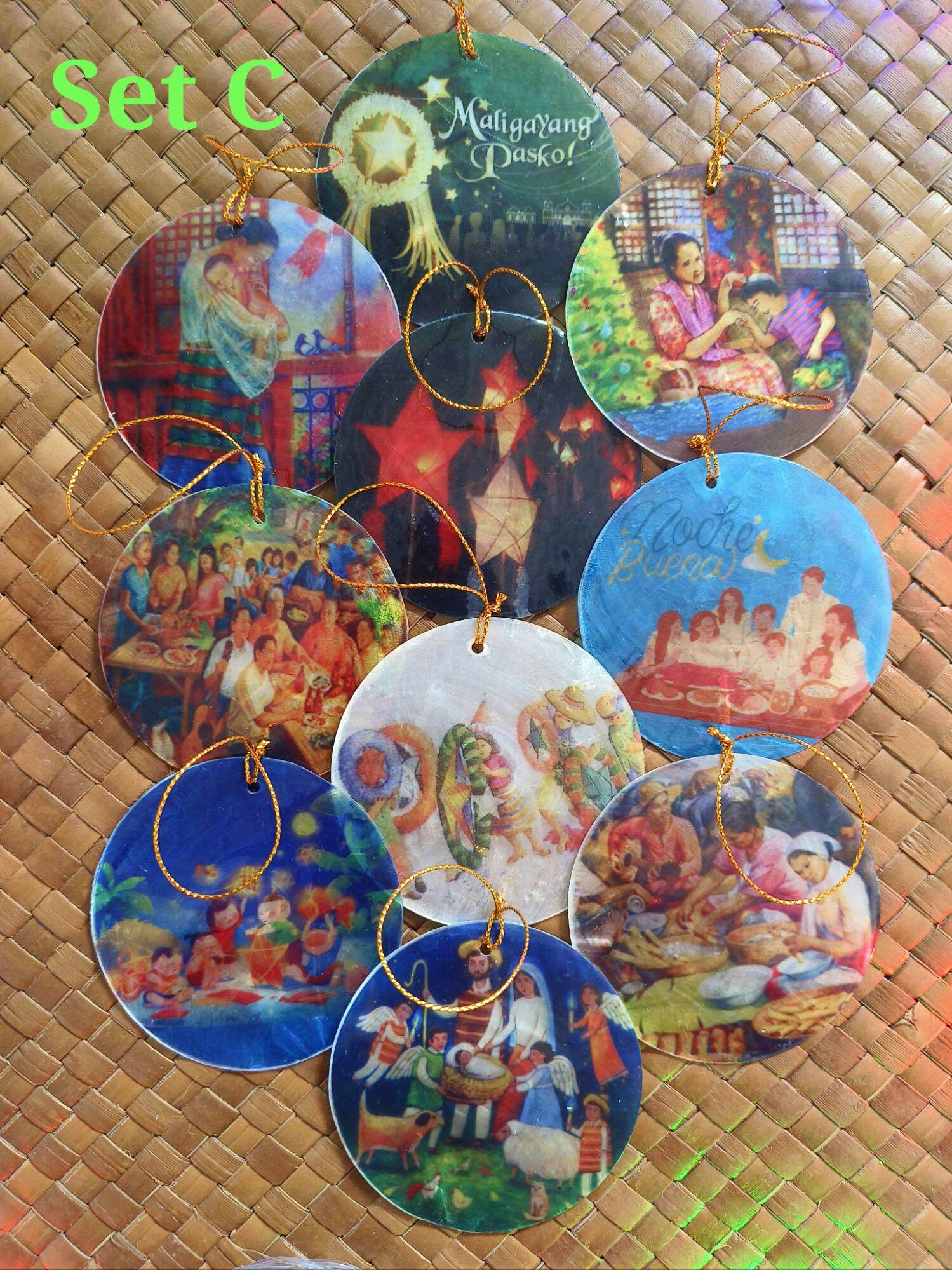 PASKONG PINOY : Capiz shell Christmas ornaments / Decoration | Lazada PH