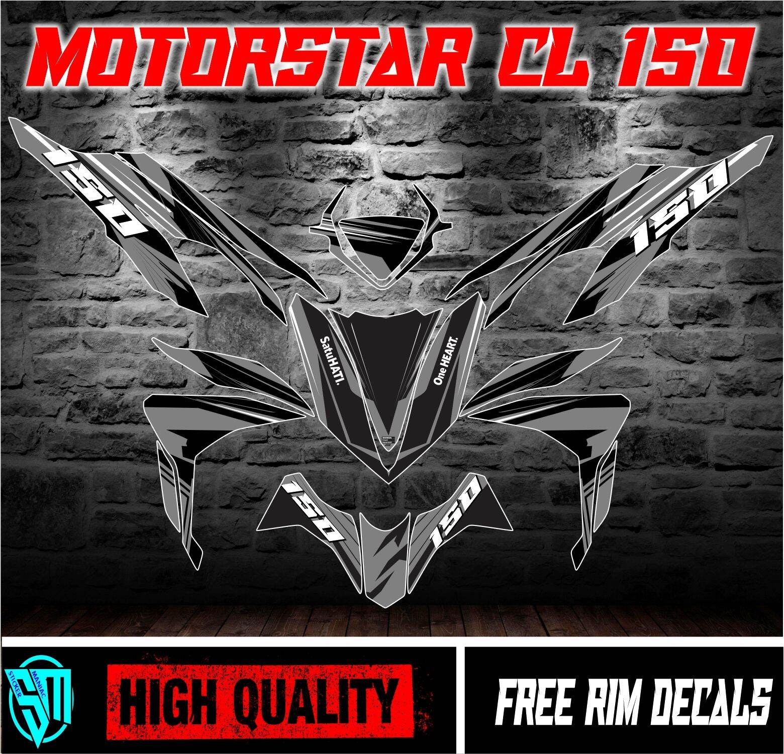 Motorstar CL 150 full body decals, Laminated | Lazada PH