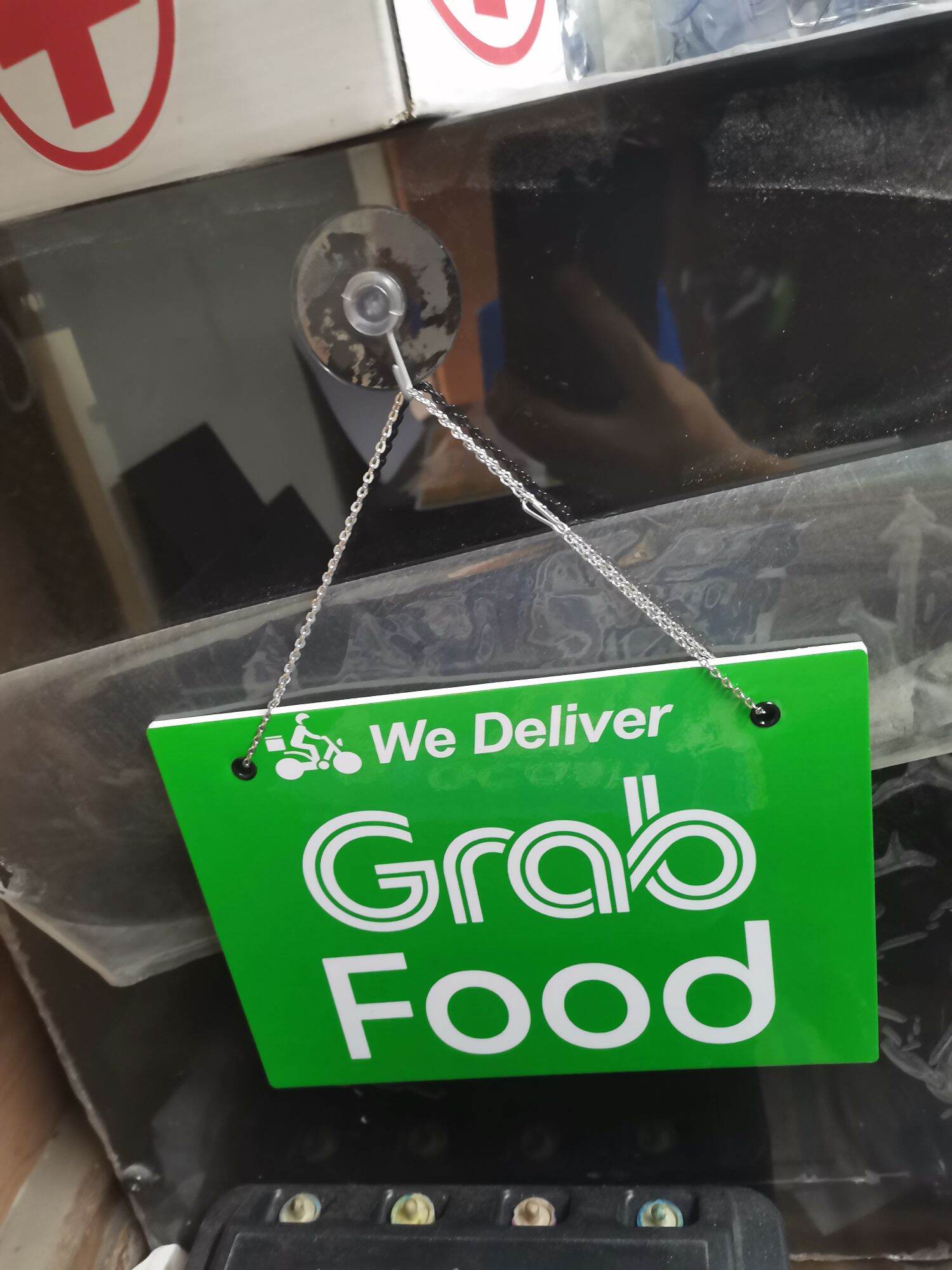 GRAB FOOD GRAB MART DOOR BANNER 7.8X5.5" | Lazada PH