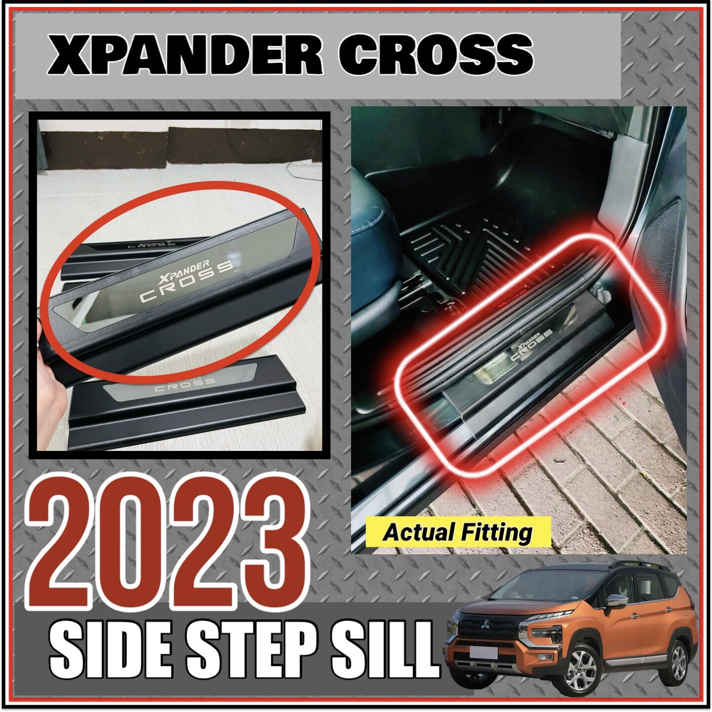 Mitsubishi XPANDER CROSS 2023 SIDE STEPSILL (xpander cross accessories ...