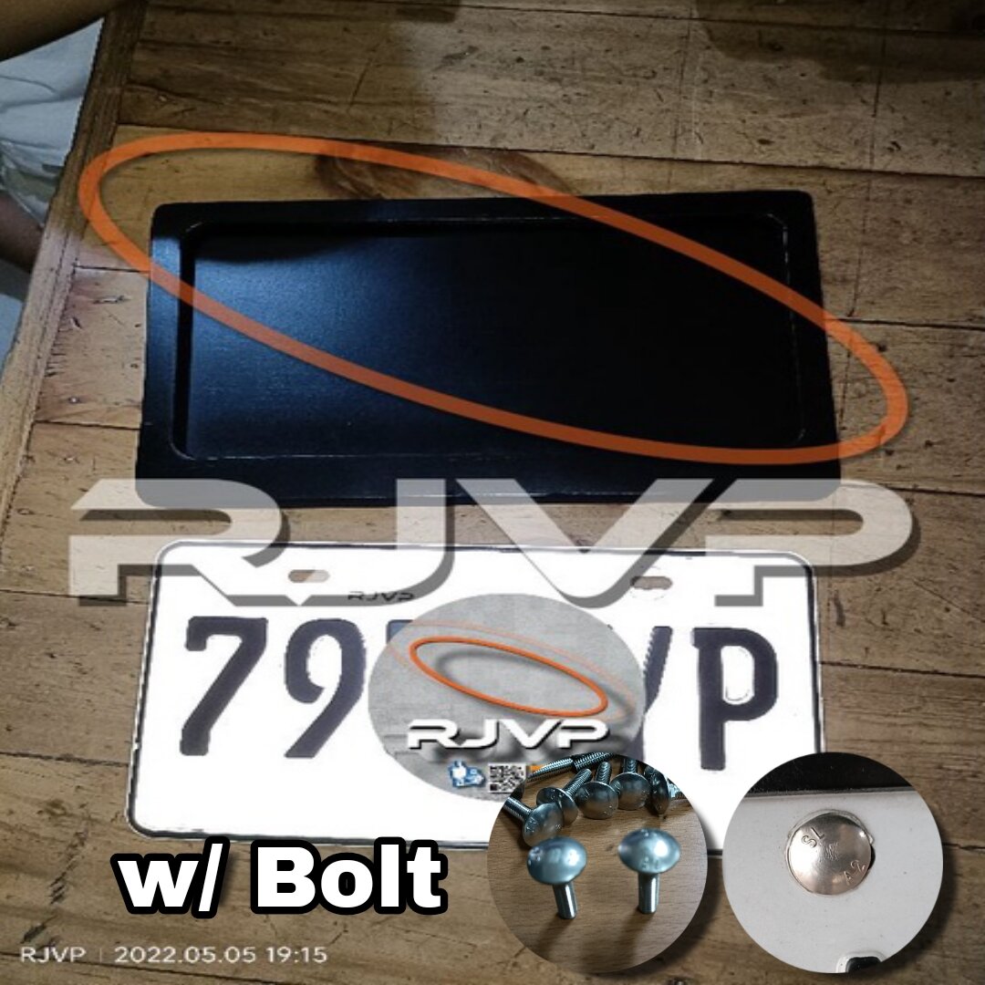 Motorcycle Plate Number Cover / Plate Number Holder LTO Std Size Black ...