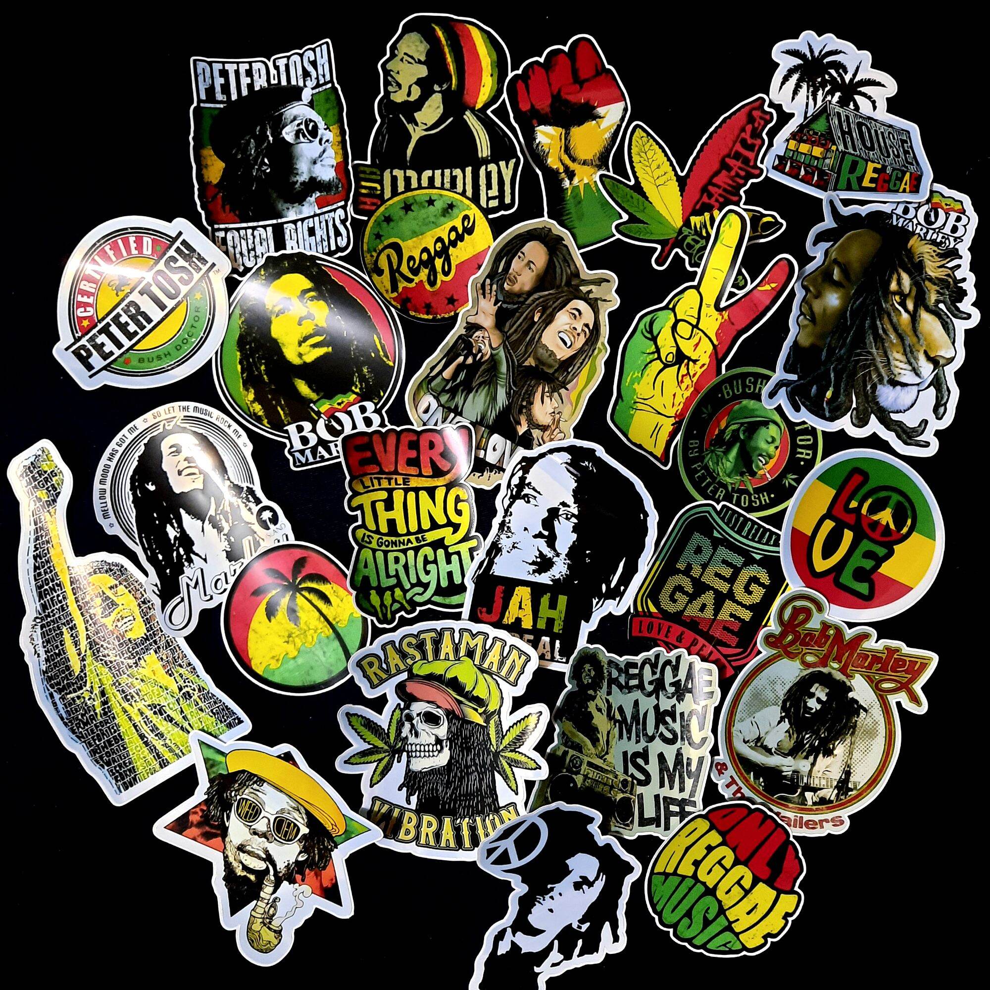 25 pcs Reggae Band Decals Sticker Waterproof Heatproof Laminated 80s ...