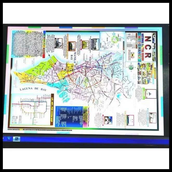 NCR map - Metro Manila Map with Plastic MEDIUM (sold per peice) | Lazada PH