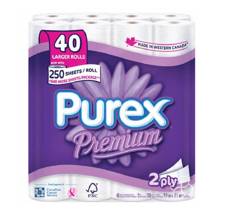 Purex Premium 2-Ply Bathroom Tissue 250s 40 Rolls | Lazada PH