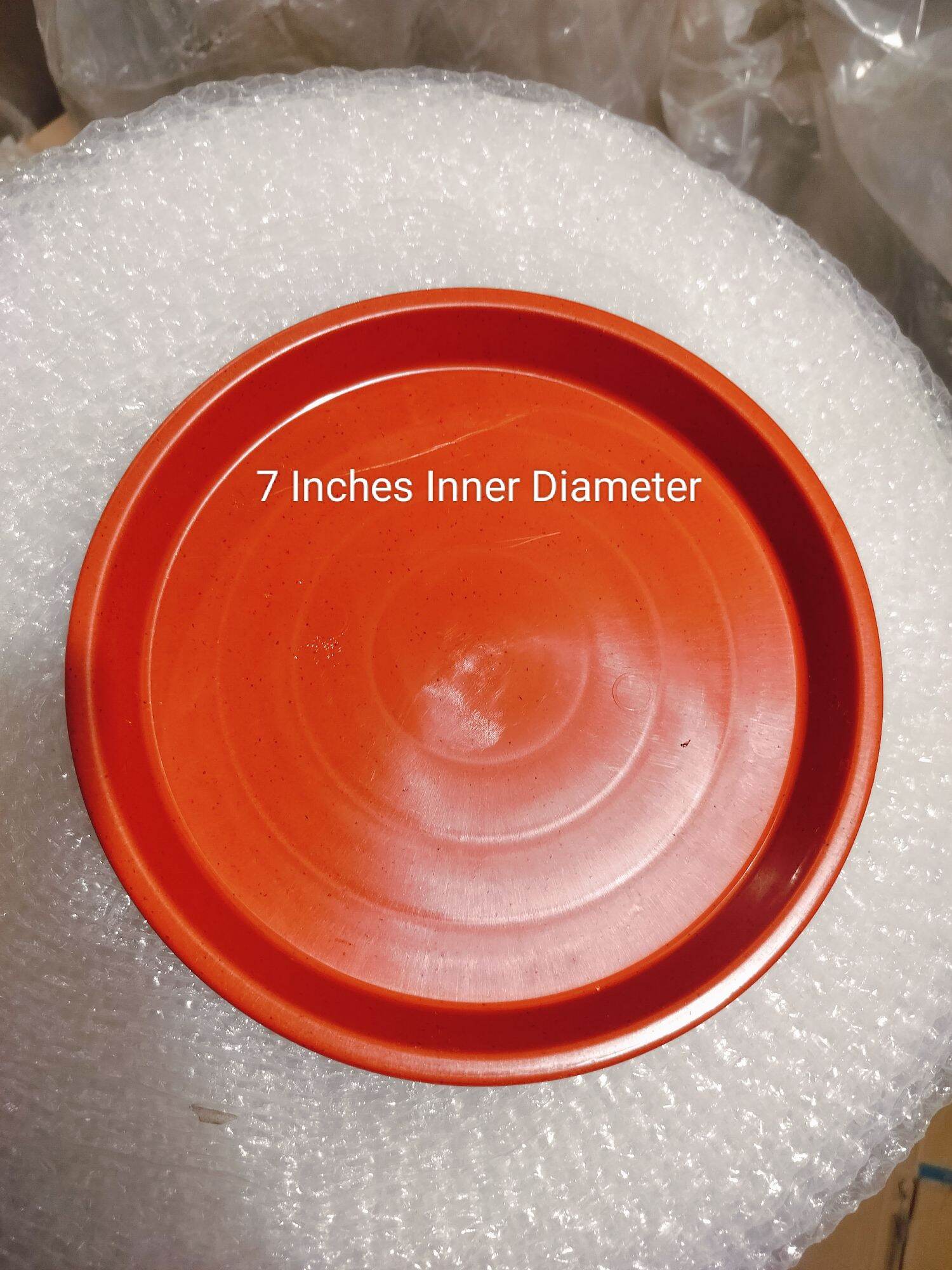 Orange Saucer plate pots water catcher plate for pots plants plastic ...