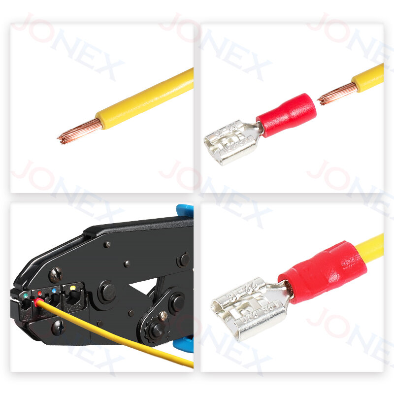 50PCS 6.3mm Spade Crimp Terminals Electrical Wire Connectors Faston ...