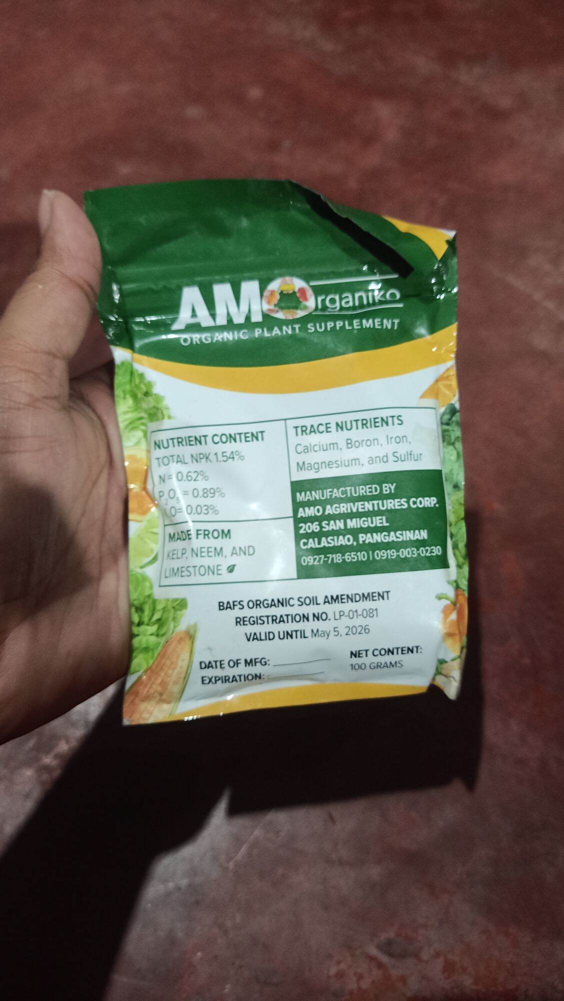 AMORGANIKO Organic fertilizer 100 grams per sachet | Lazada PH