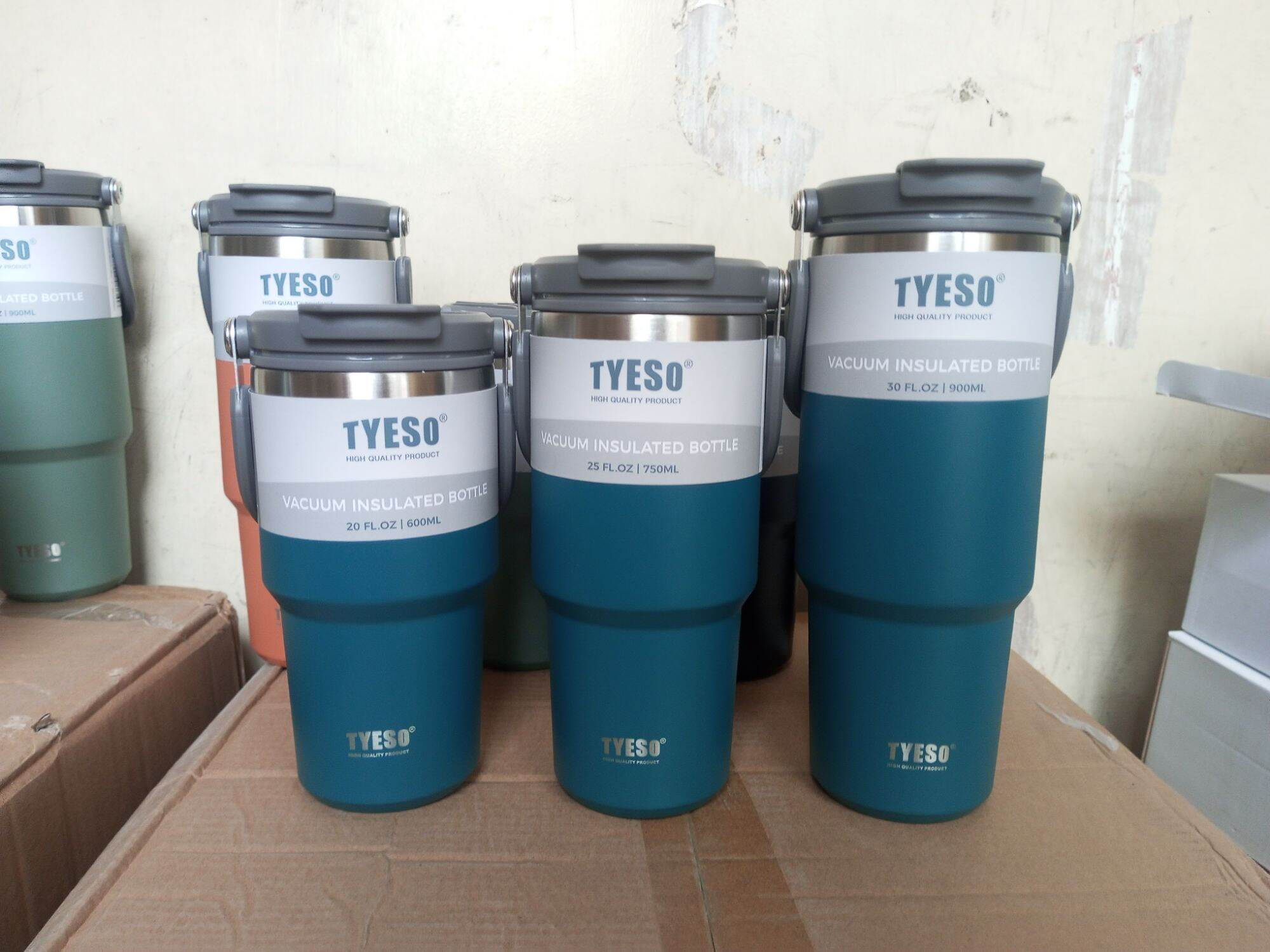 600ml/750ml/900ml/1050ml/1200ml Tyeso Tumbler With Multi-Purpose Cup ...