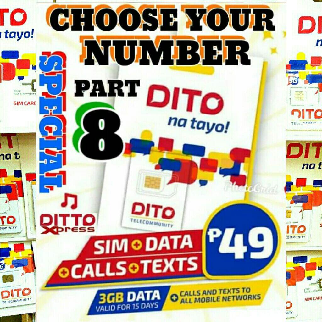 Dito Sim 5g Choose Your Number Special Part 8 W 3gb Datacallandtext Lazada Ph