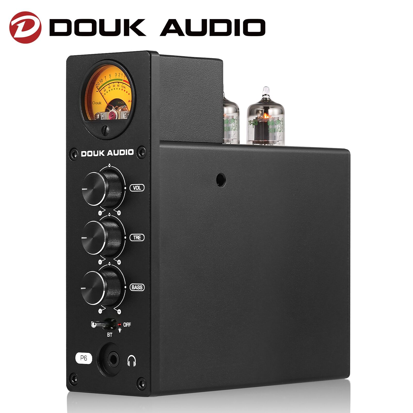 Douk Audio P6 HiFi JAN5654 Valve Tube Preamp Stereo Headphone Amplifier ...