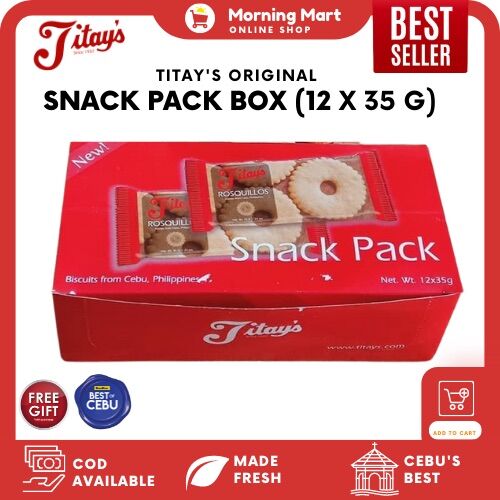 Titays Classic Rosquillos Snack / Baon BOX | 12 packs x 35 grams | Cebu ...