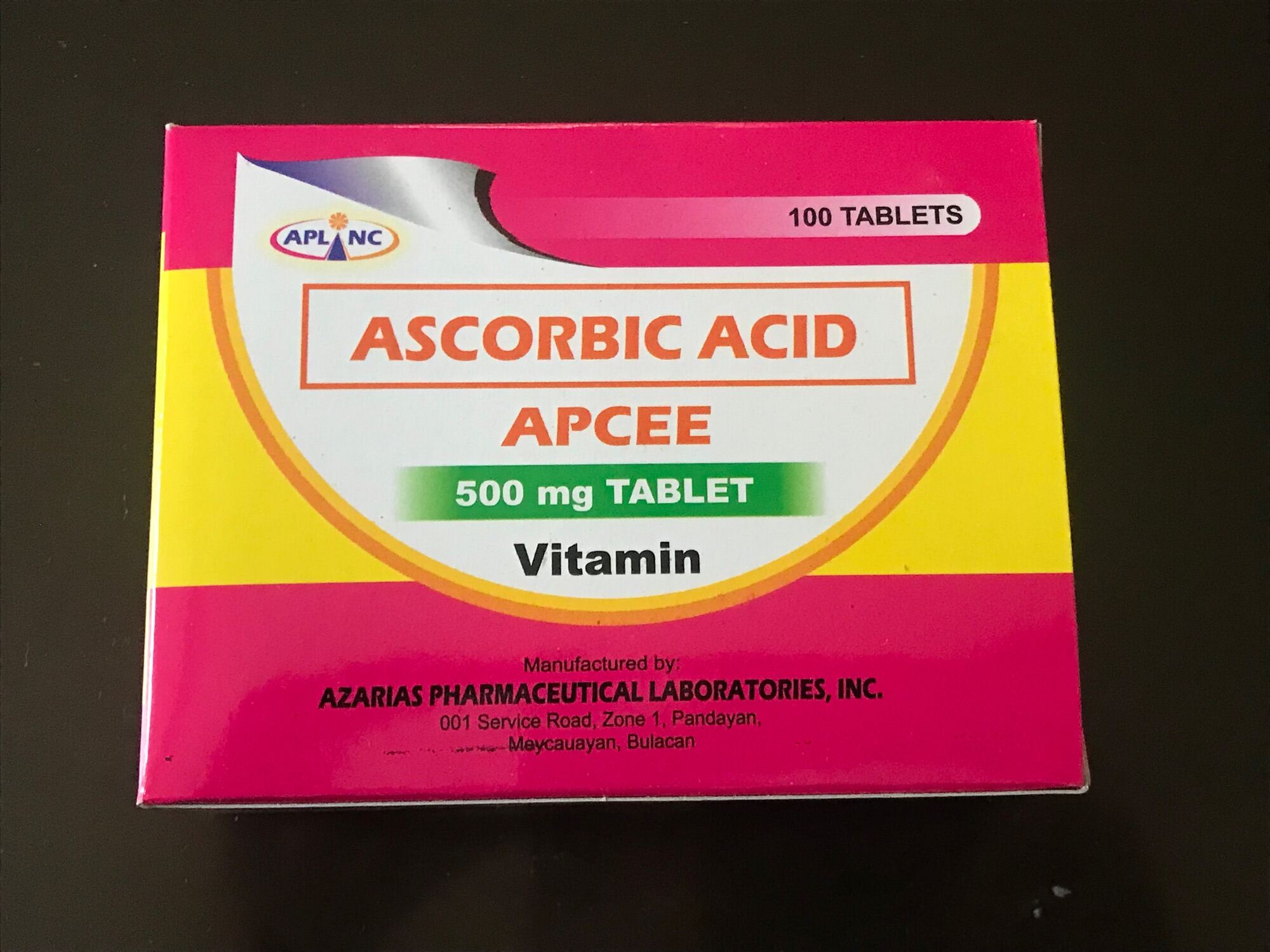APCEE 500 mg Tablet Ascorbic Acid Vitamin C - 100 Tablets EXPIRY 05/ ...