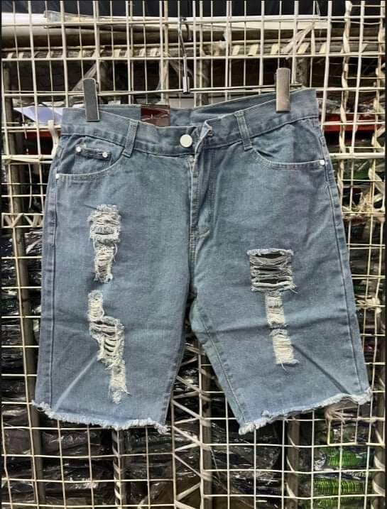 DENIM TATTERED SHORT BUTAS NEW TRENDY OUTFIT !! | Lazada PH