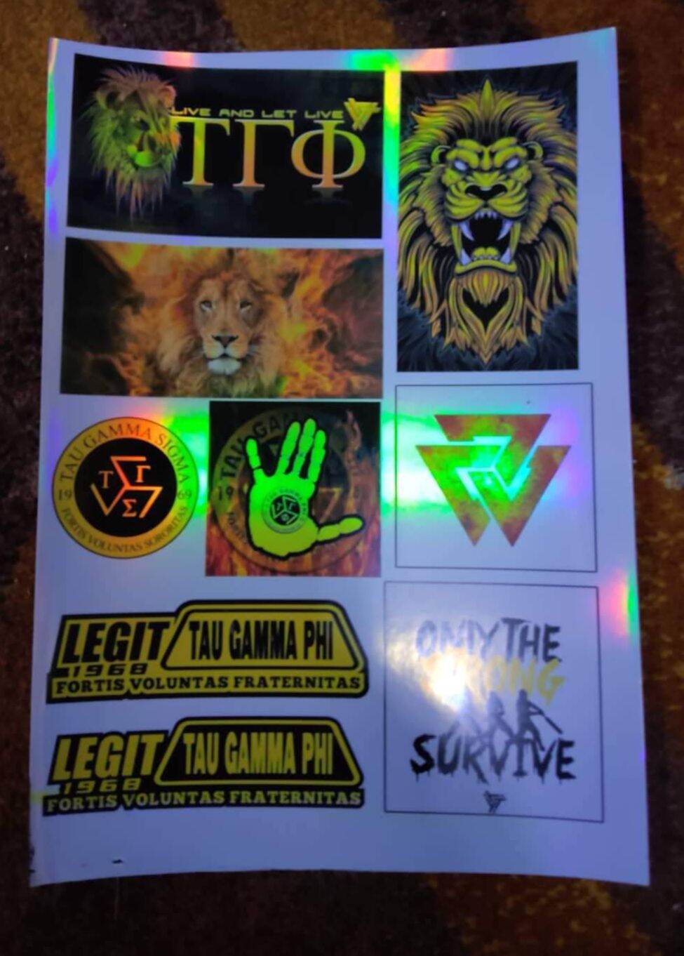 Triskelion Tau Gamma Phi Hologram Stickers Lazada Ph