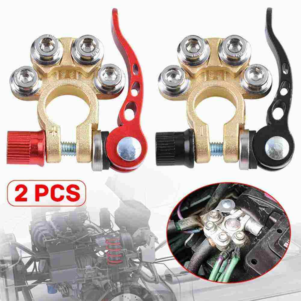 🔝【Original + 24 hours delivery】1 Pair Car Battery Terminals 12V Auto ...