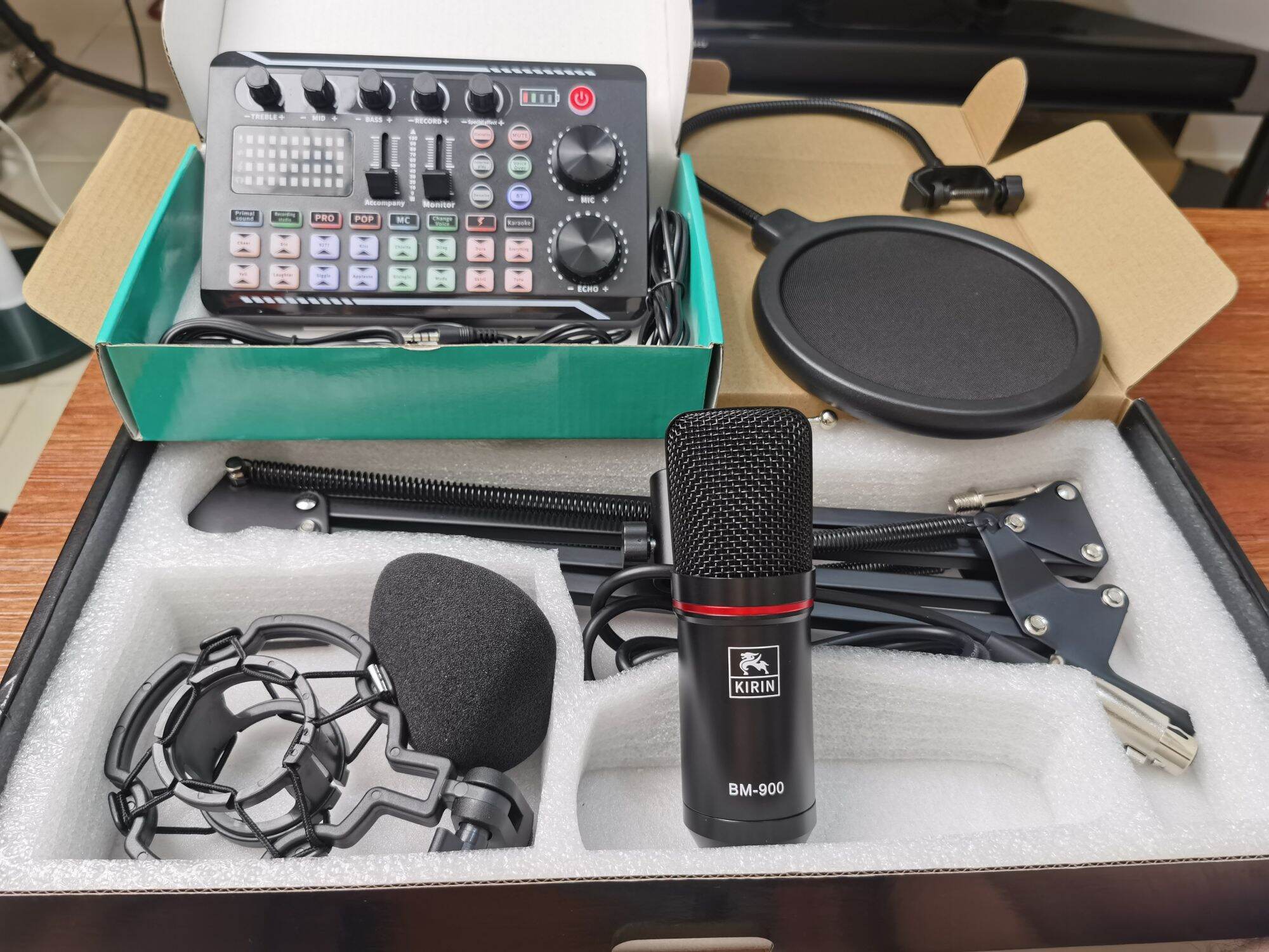 Bm900 Latest Version Kirin Condenser Microphone With PH Version F998 ...