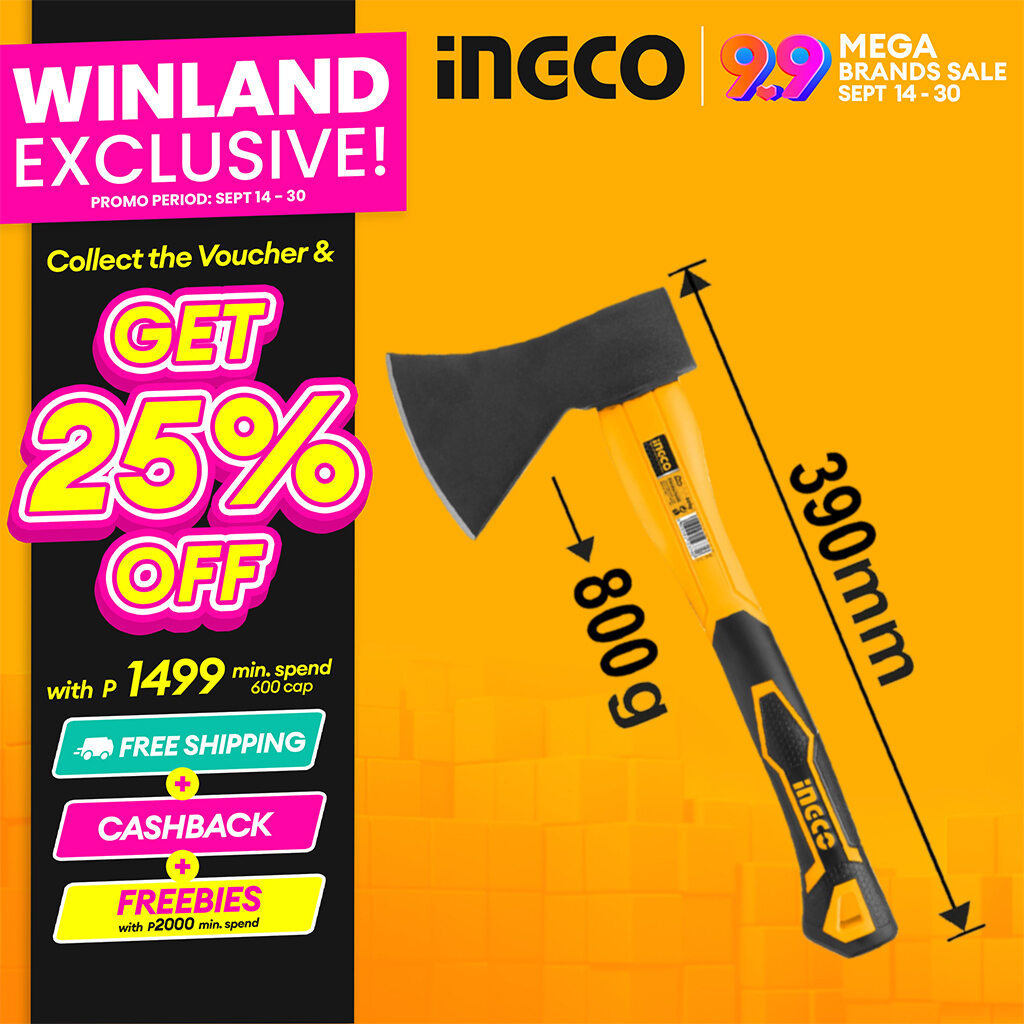 INGCO by Winland Fiberglass Axe 800g HAX0208008 ING-HT | Lazada PH