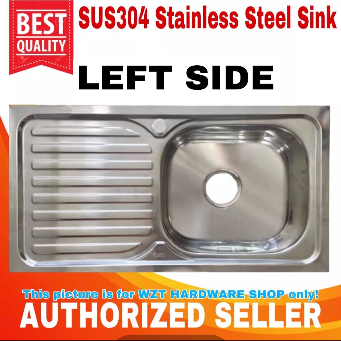 SUS304 High Quality Stainless Steel Reversible Kitchen Sink w/ drainer ...