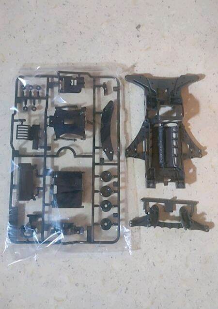 Tamiya FMA chassis complete with internals and tail (Black, white ...