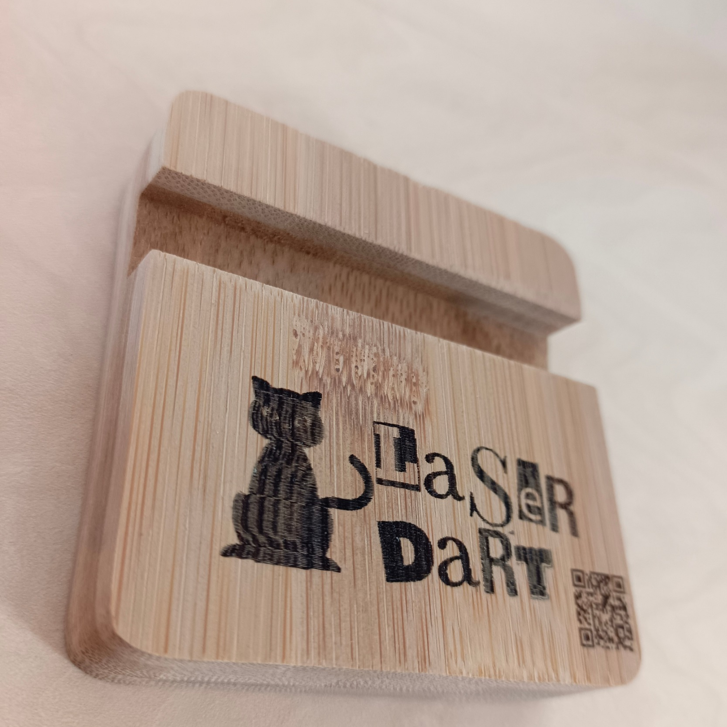 Laser Engraved Wooden Phone Holder Personalized Customized