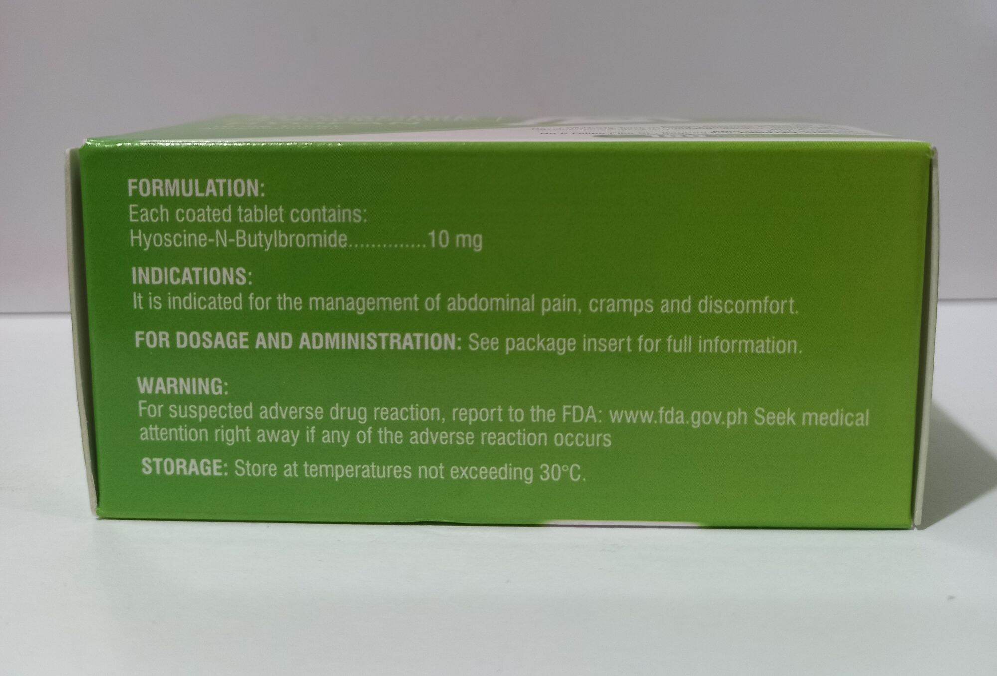 HYOSCINE TABLET 10mg HYOPAN ANTICHOLINERGIC (FOR CRAMPS AND ABDOMINAL ...
