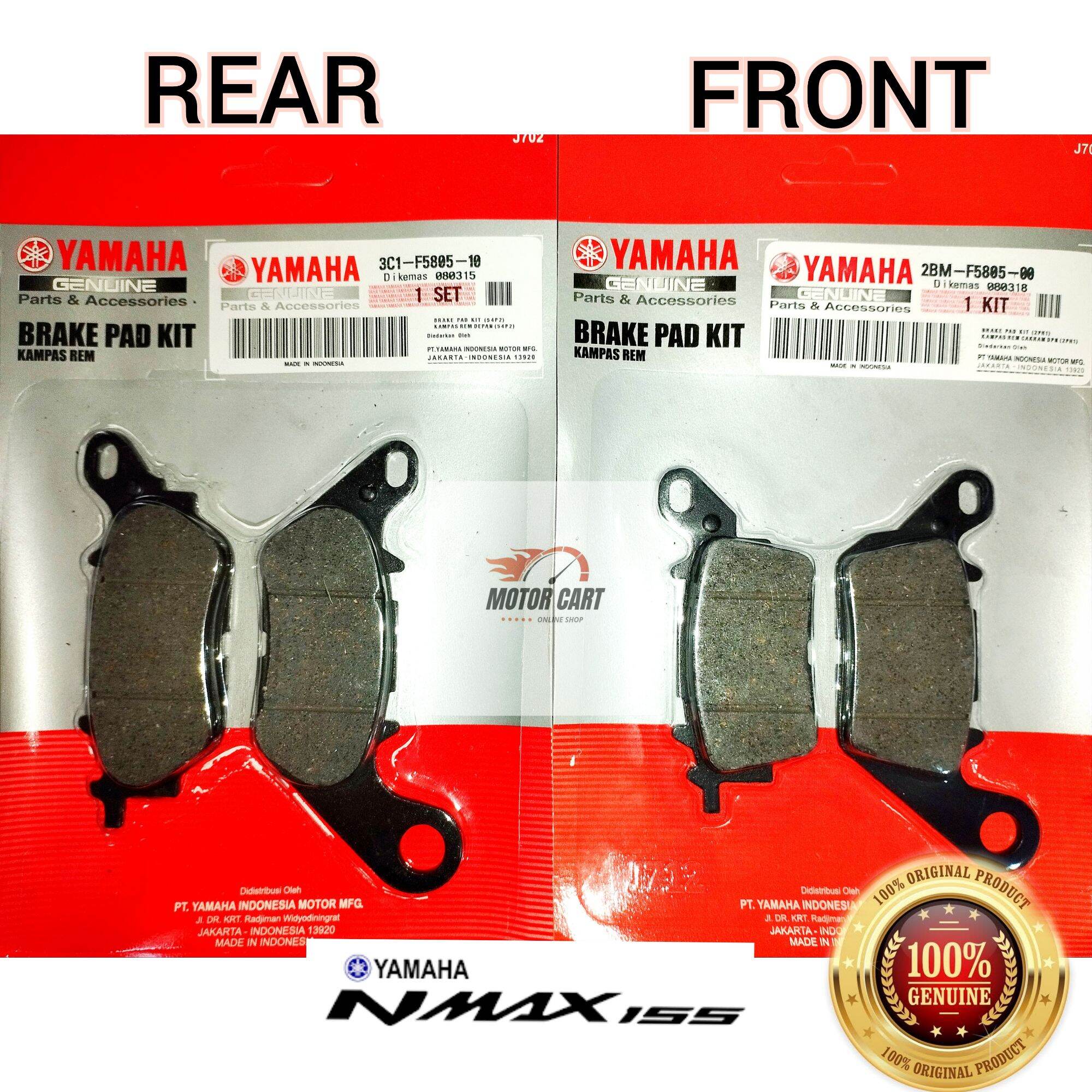 YAMAHA Nmax FRONT & REAR Brake Pads SET for Nmax V1 & V2 | Lazada PH