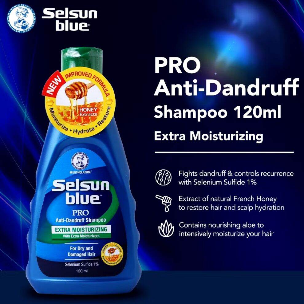 Selsun Blue Pro Anti Dandruff Shampoo (120ml) | 2 in 1 | extra strenght ...
