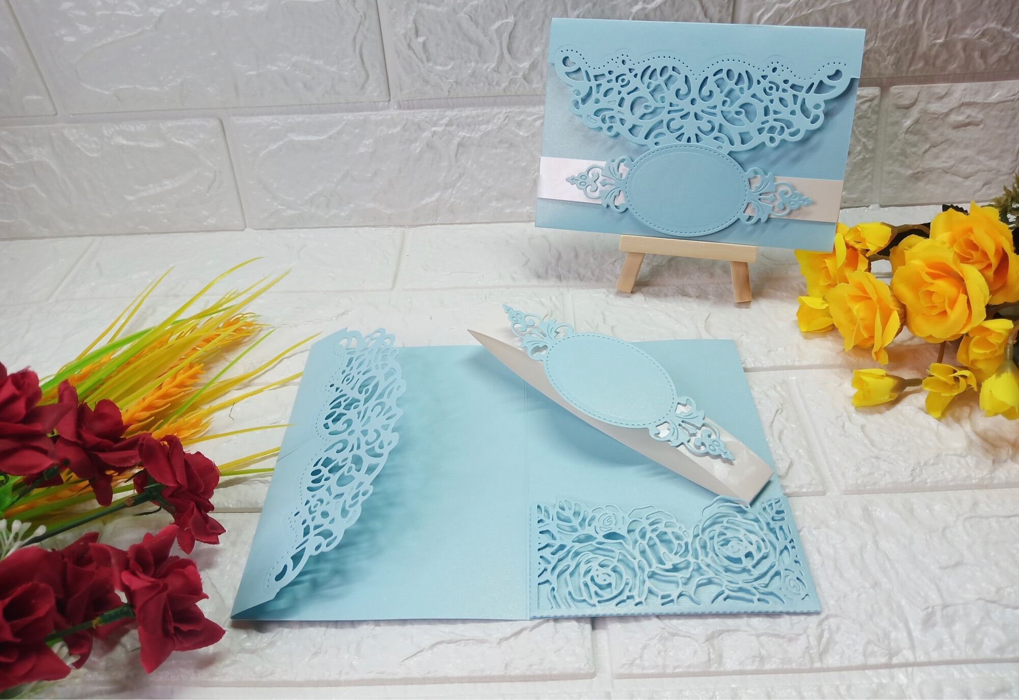 Invi Crafts! 4x6inches Fit to (4R) invitation card,Butterfly trifold ...