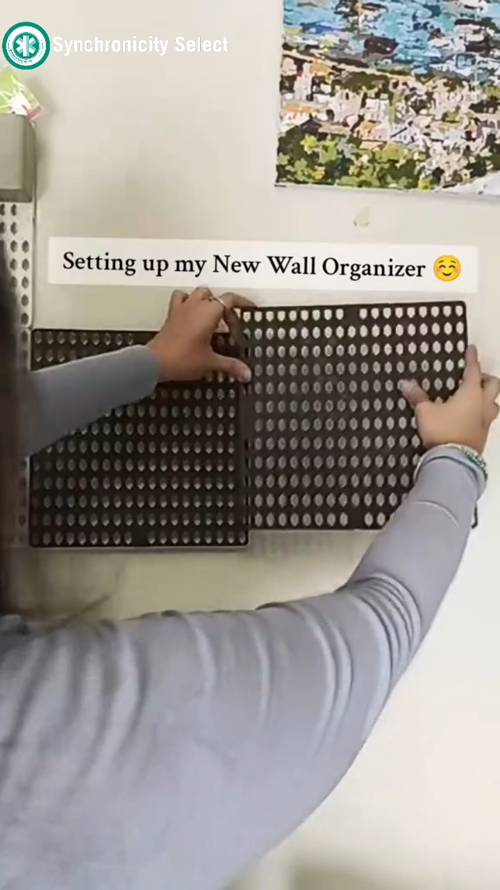 SYNBOARD Pegboard NOIR Set - Black on Black / Mix & Match - No Drilling ...