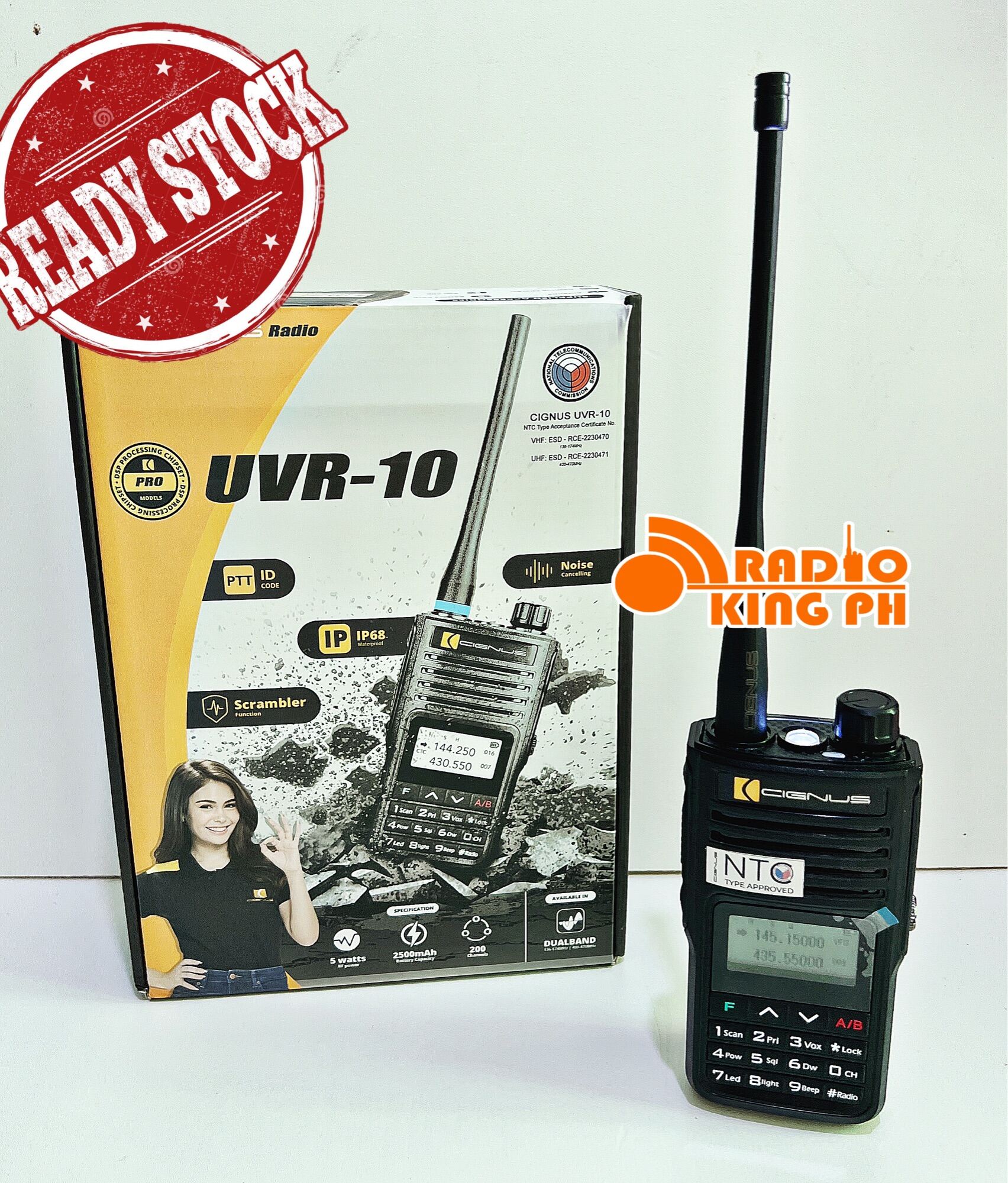 NEW MODEL CIGNUS UVR10 High Powered Waterproof Dualband Noise Canceling ...