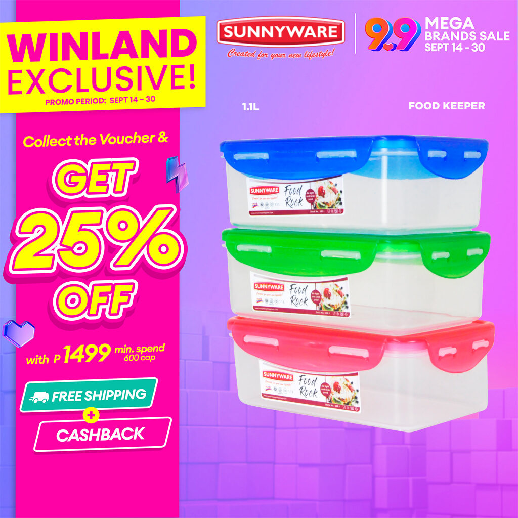 SUNNYWARE by Winland 1.1L | 1100mL Food Rack / Food Keeper Air Tight ...