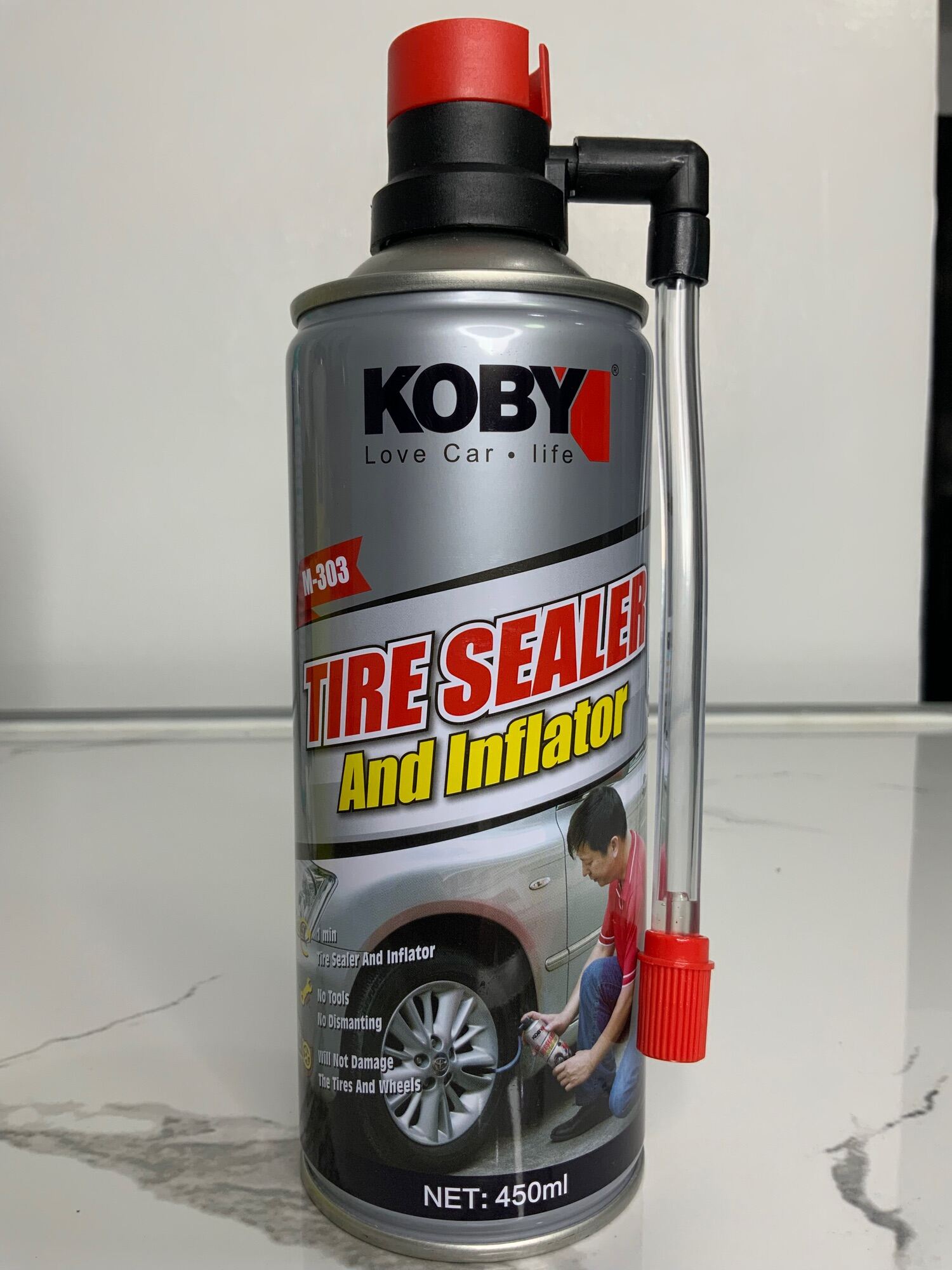 Koby Tire Sealer and Inflator 450mL | Lazada PH
