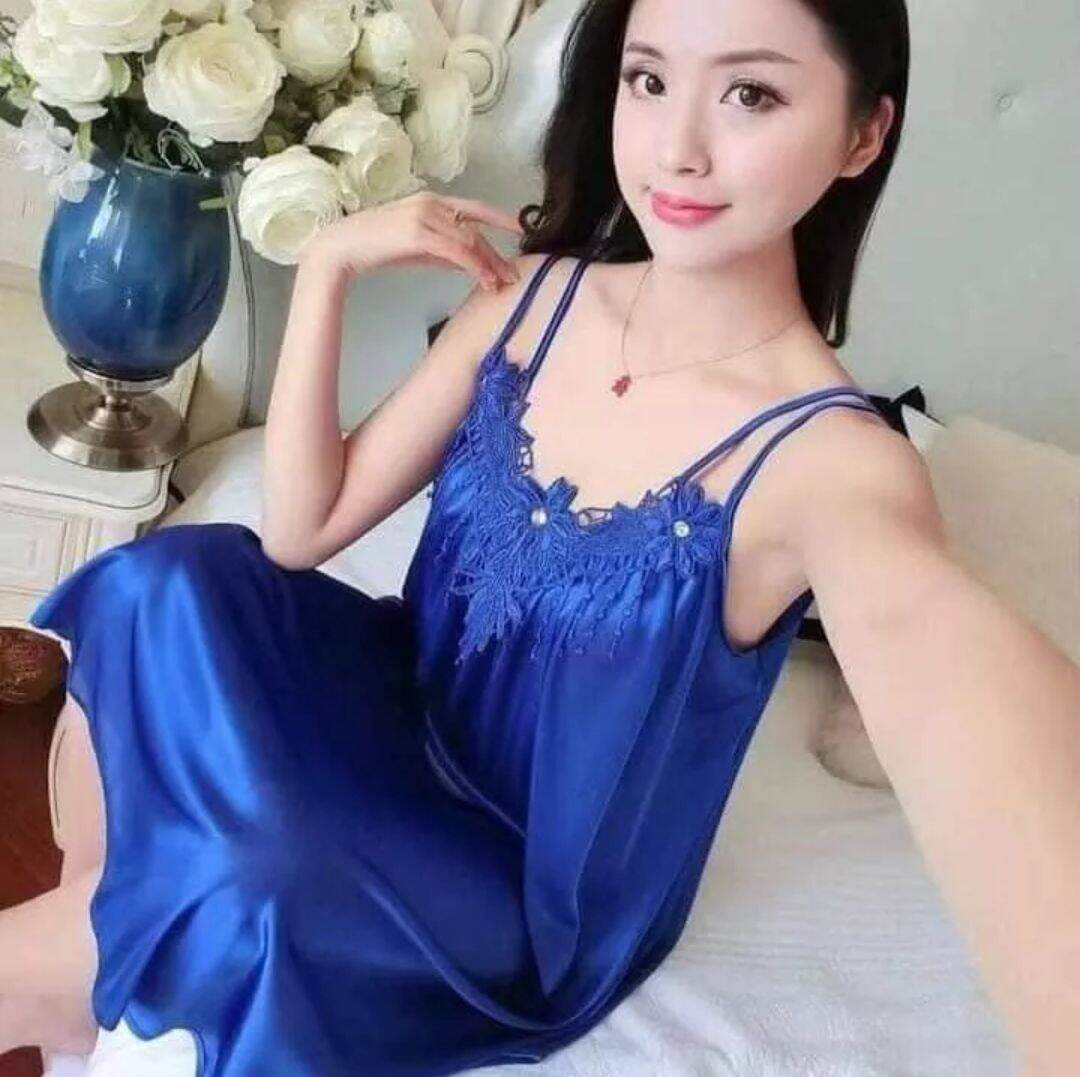 Ladies Silk Dress Night Dress Sleepwear Lazada Ph