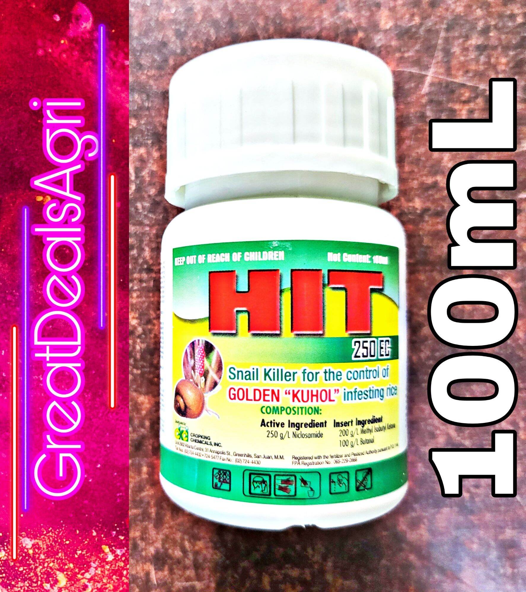 HIT 250 EC PAMATAY KUHOL LIQUID NICLOSAMIDE MOLLUSCICIDE (100mL) by ...