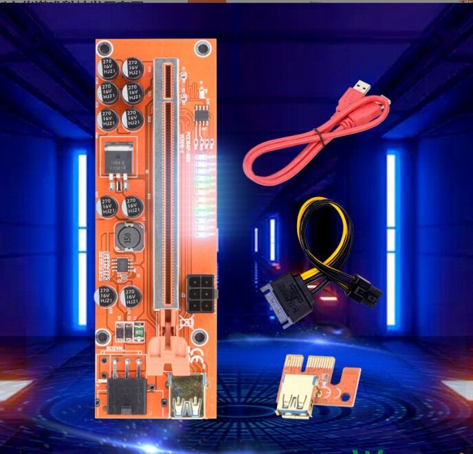 Graphics Card 1 to 16 Pci-e1X to 16x Graphics Card Extension Cable PCIe ...