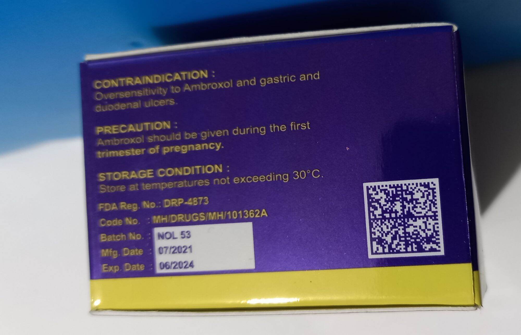 AMBROXOL HYDROCHLORIDE SAPHROXOL T30 MUCOLYTIC 30MG TABLET BY 100'S ...