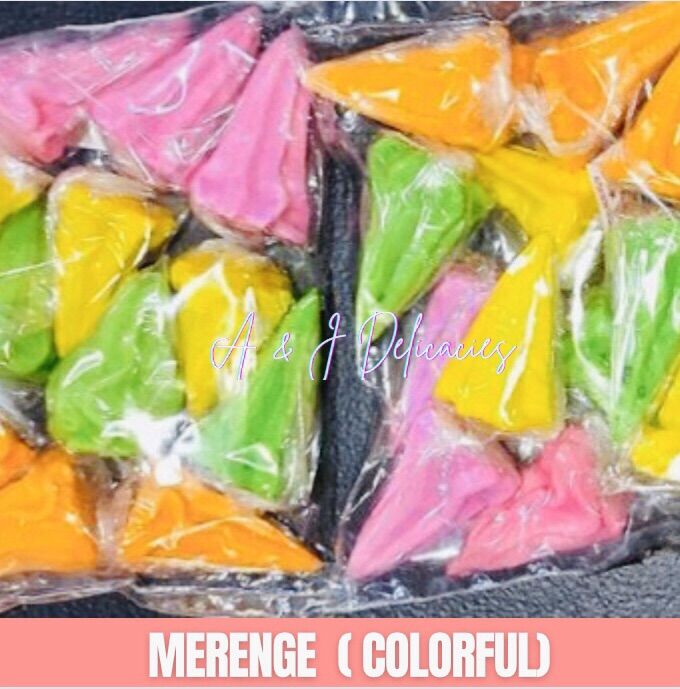 [FOOD ] PACK OF 3: Merengue rainbow colors| 12pcs per pack | Small ...