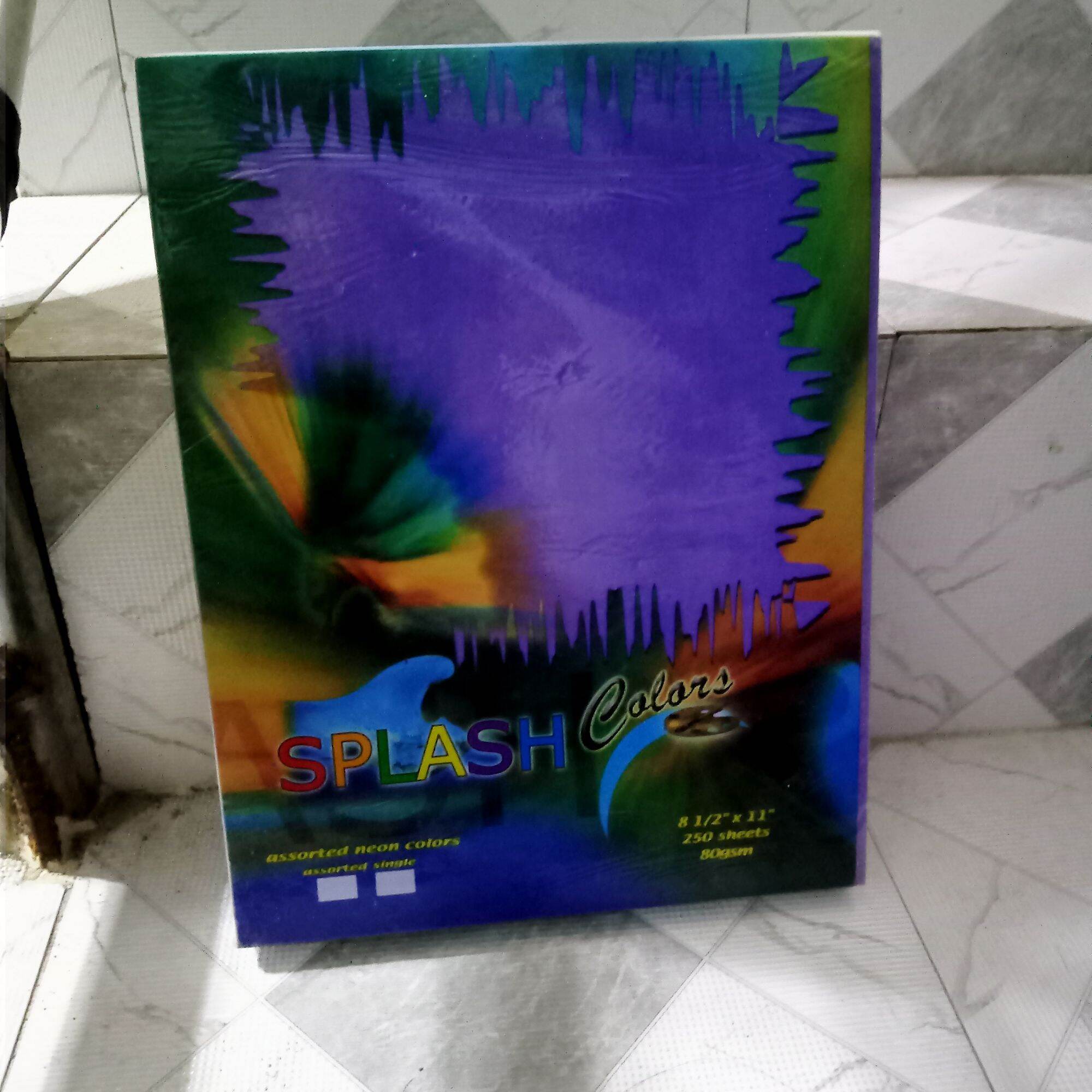 SPLASH Colored Paper 250 sheets (SHORT SIZE ) (assorted,red.yellow ...