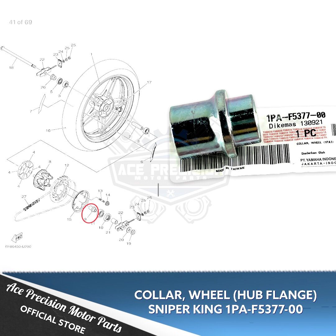 Collar, Wheel (Hub Flange) Sniper King 1PA-F5377-00 Genuine | Lazada PH