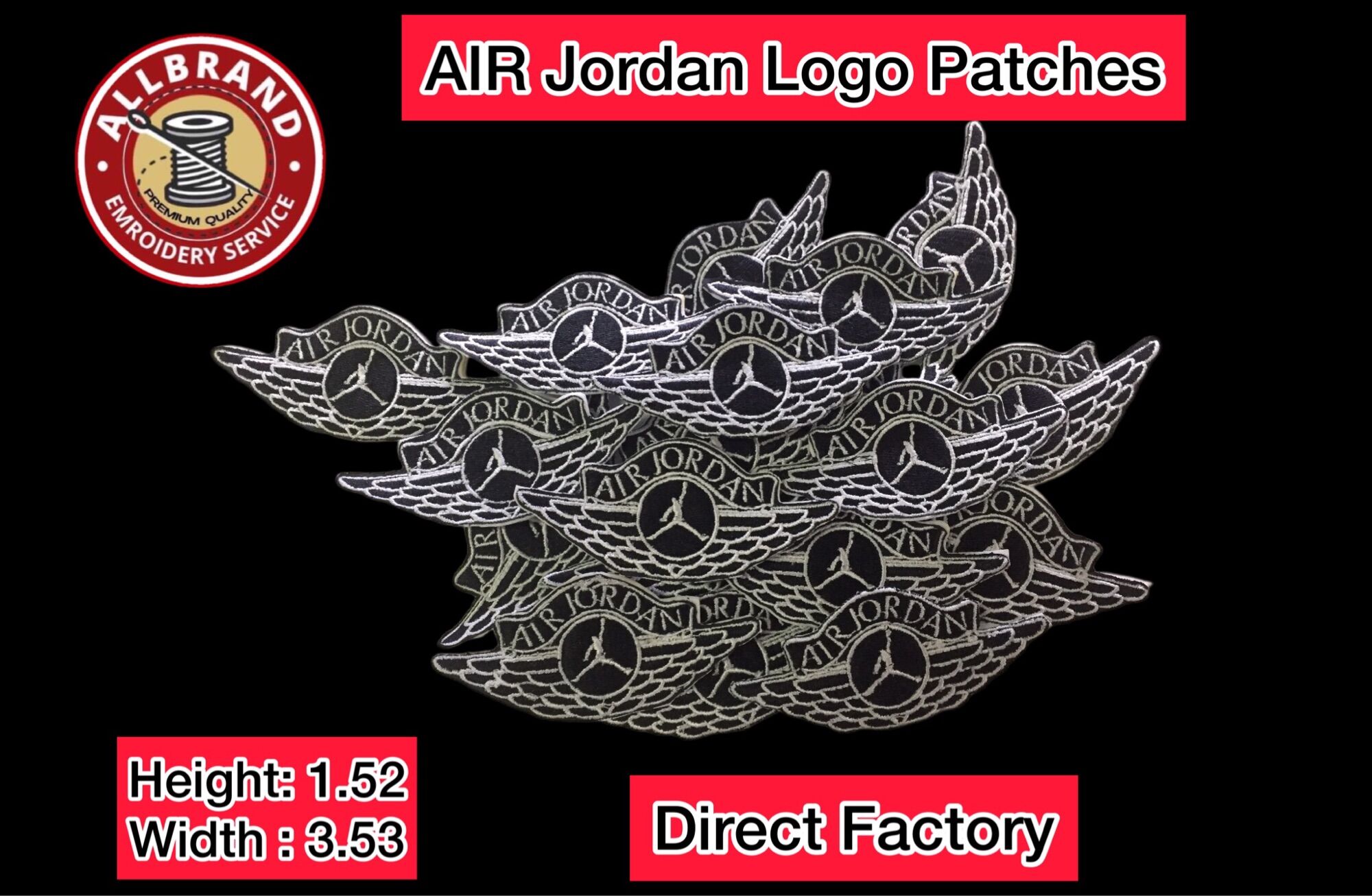 Jordan Logo Patches Computerized Embroidery | Lazada PH